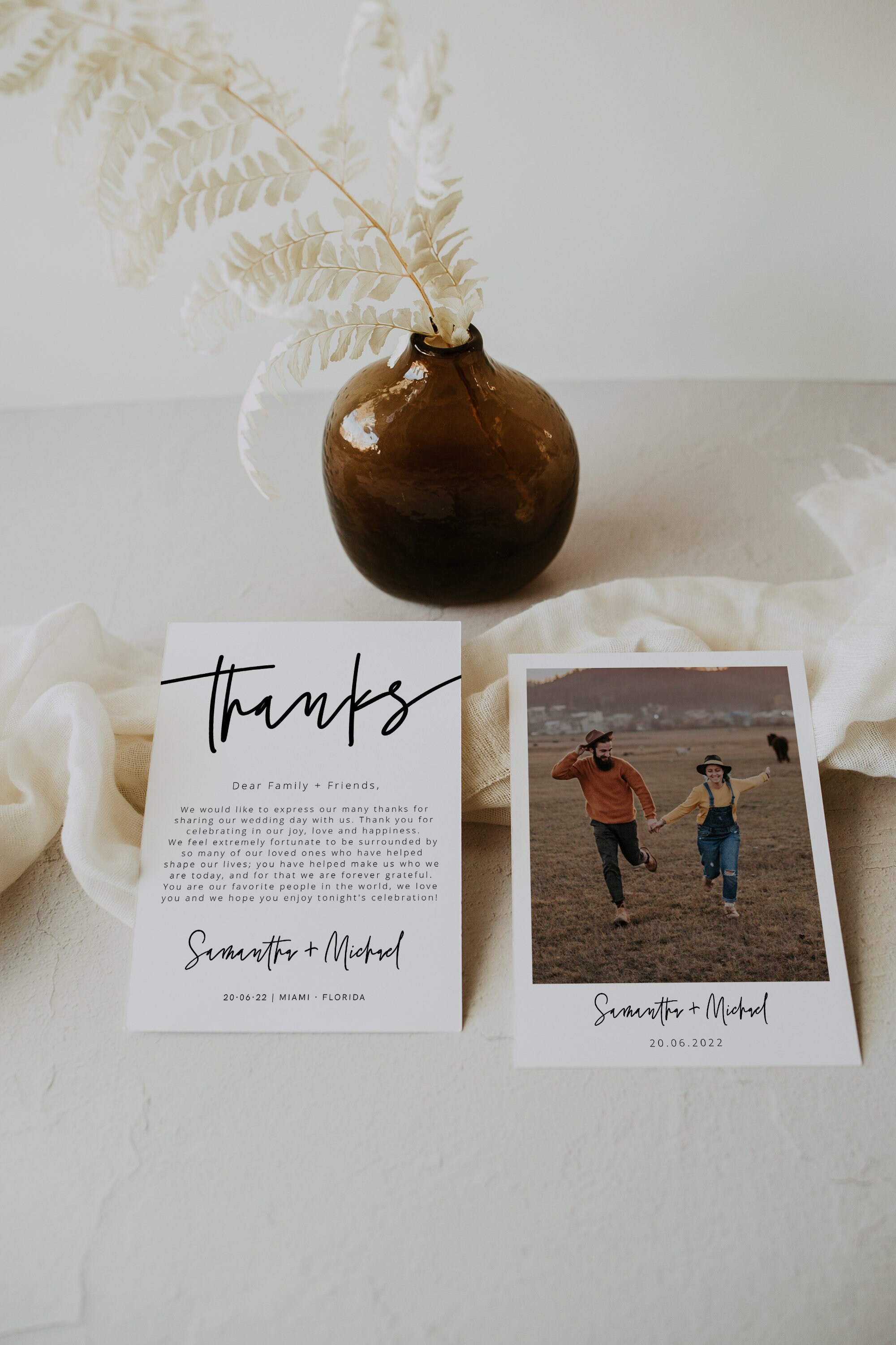 Modern Thank You Card Thank You Letter Note Printable - Etsy
