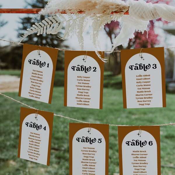 Celestial Seating Chart Card - Etsy