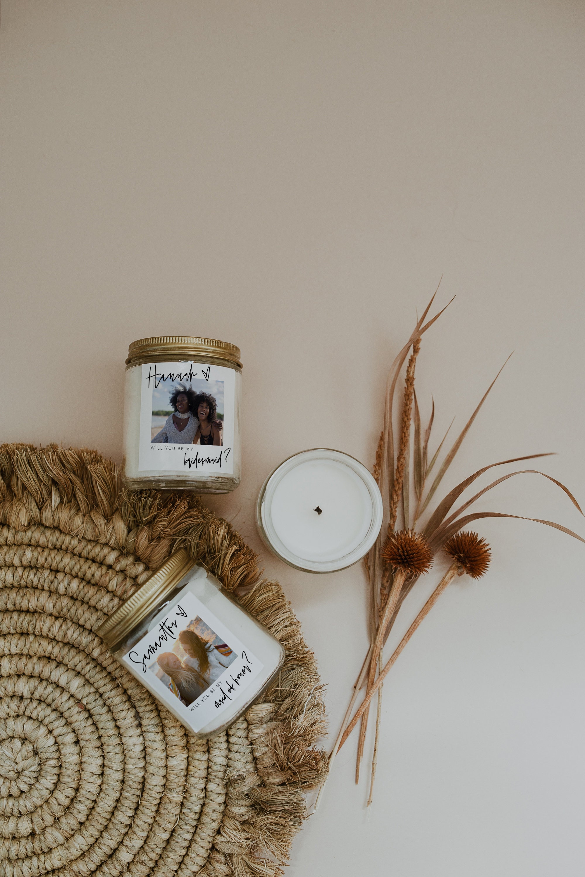 Photo Bridesmaid Proposal Bridesmaid Proposal Candle Label - Etsy