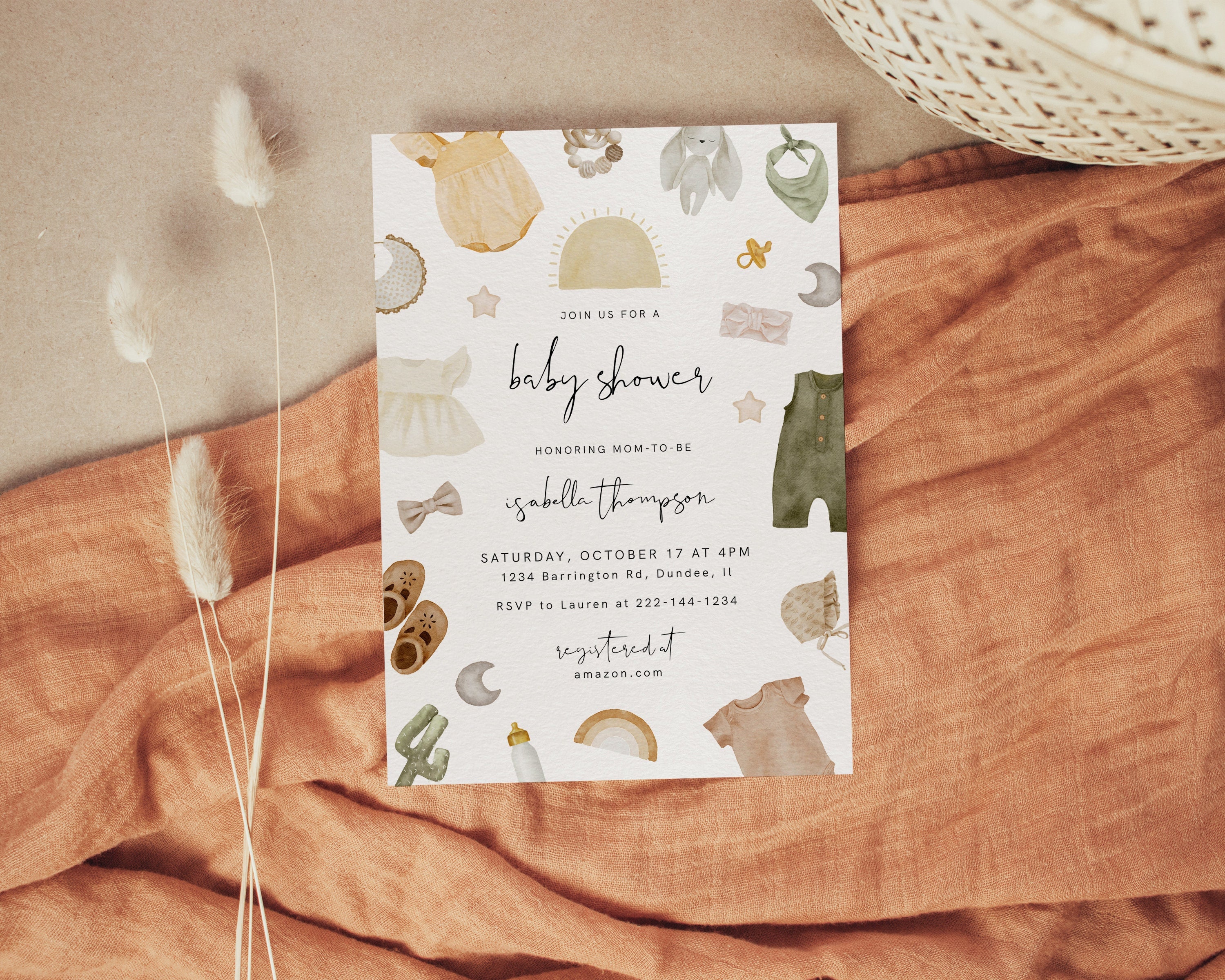 Baby Shower Dress Invitation Template