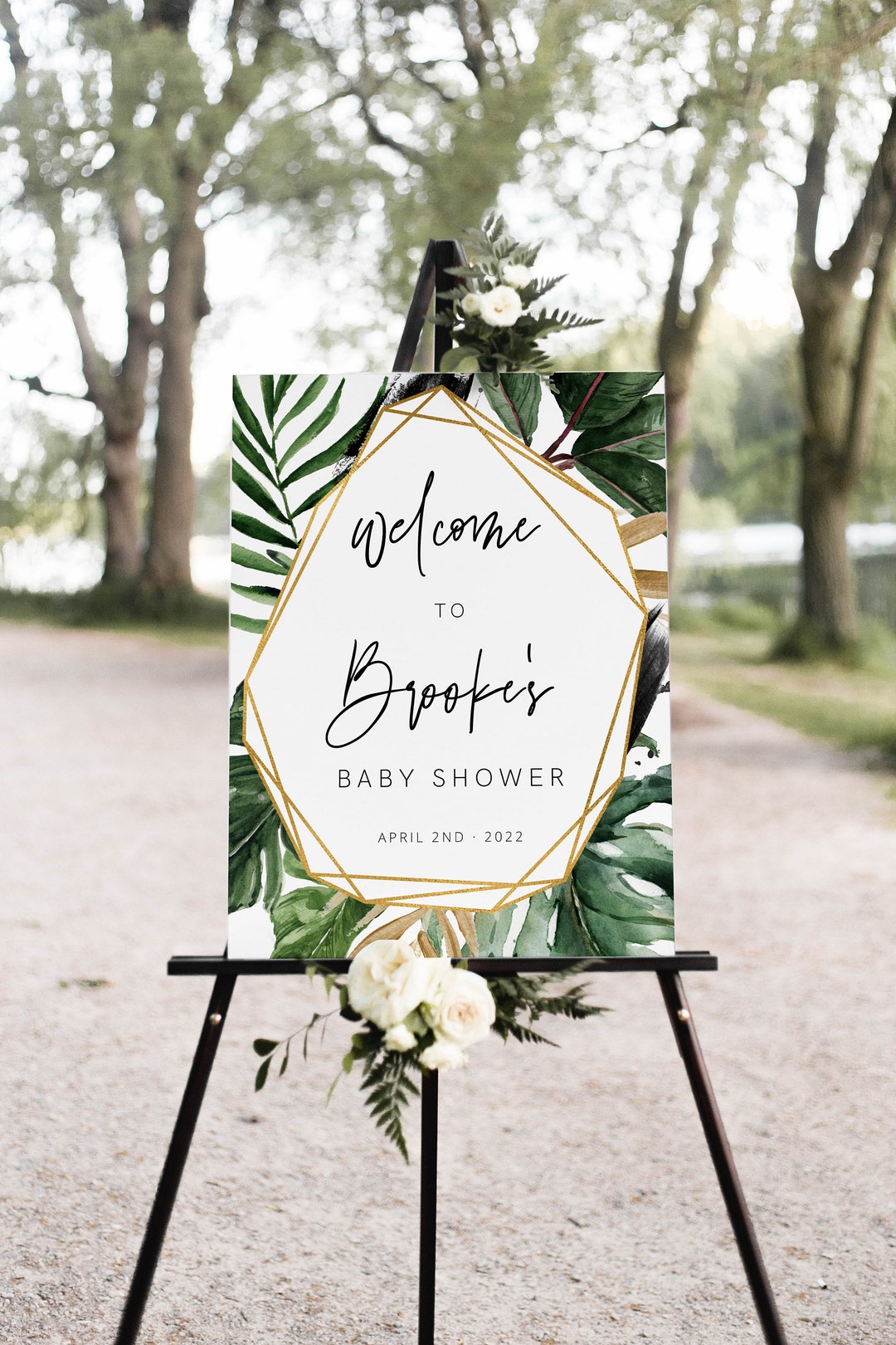 Tropical Welcome Sign Template, Baby Shower, Tropical Bridal Shower ...