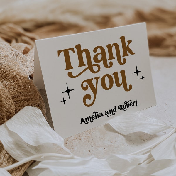 Retro Thank You Cards - Etsy
