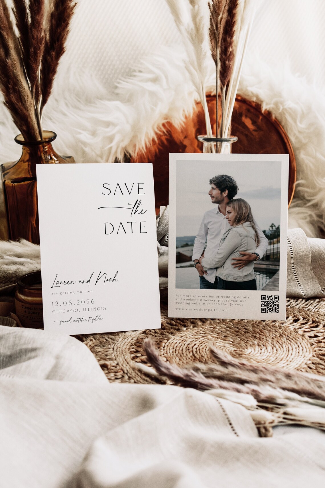 Minimalist Save the Date QR Code Save the Dates Modern Save - Etsy