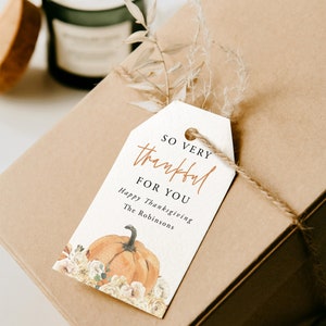 Fall Thankful Gift Tag, Printable Thankful Tag, Friendsgiving Tag ...