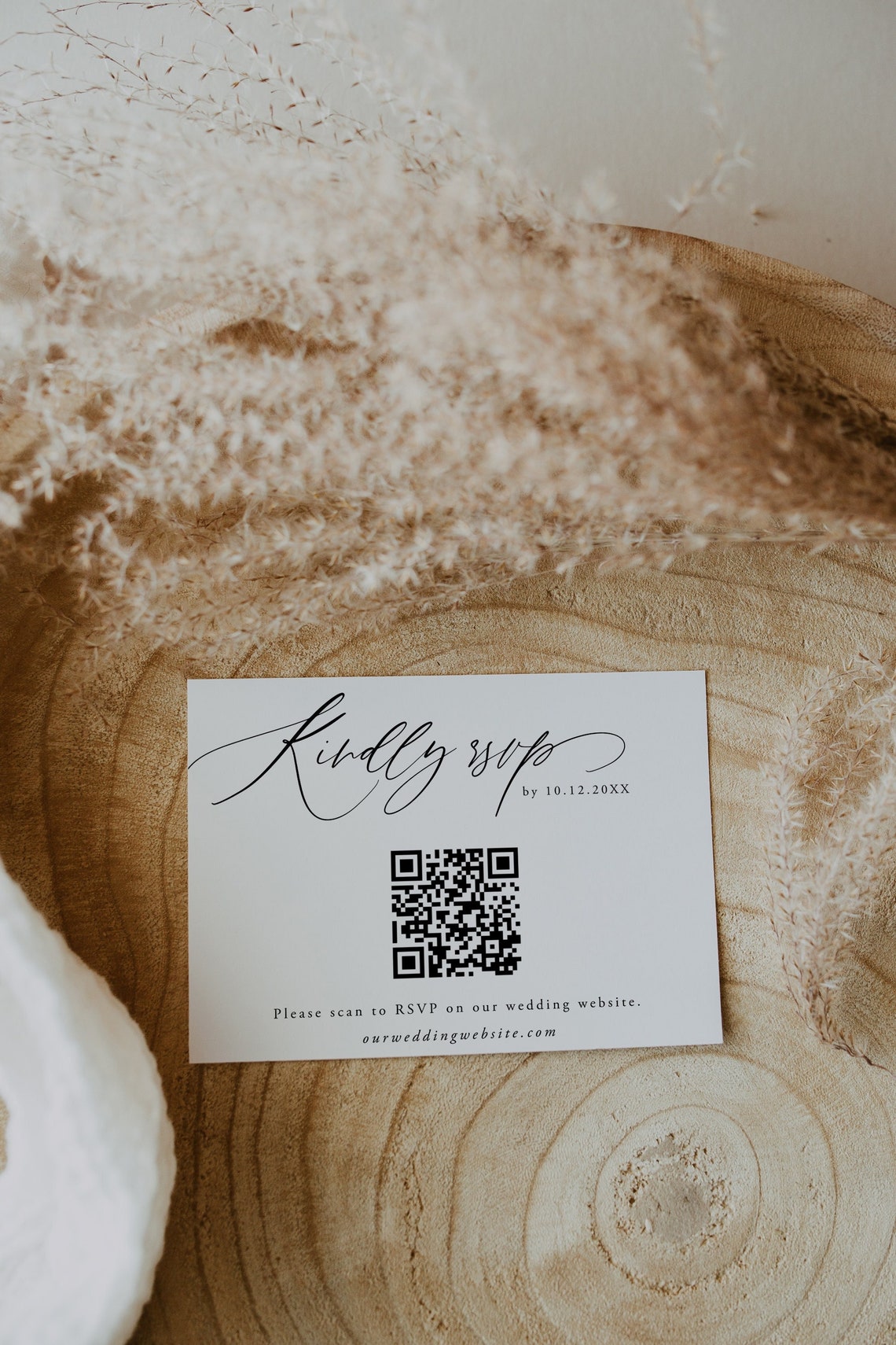 QR Code Response Card RSVP Online Elegant Wedding Reply - Etsy
