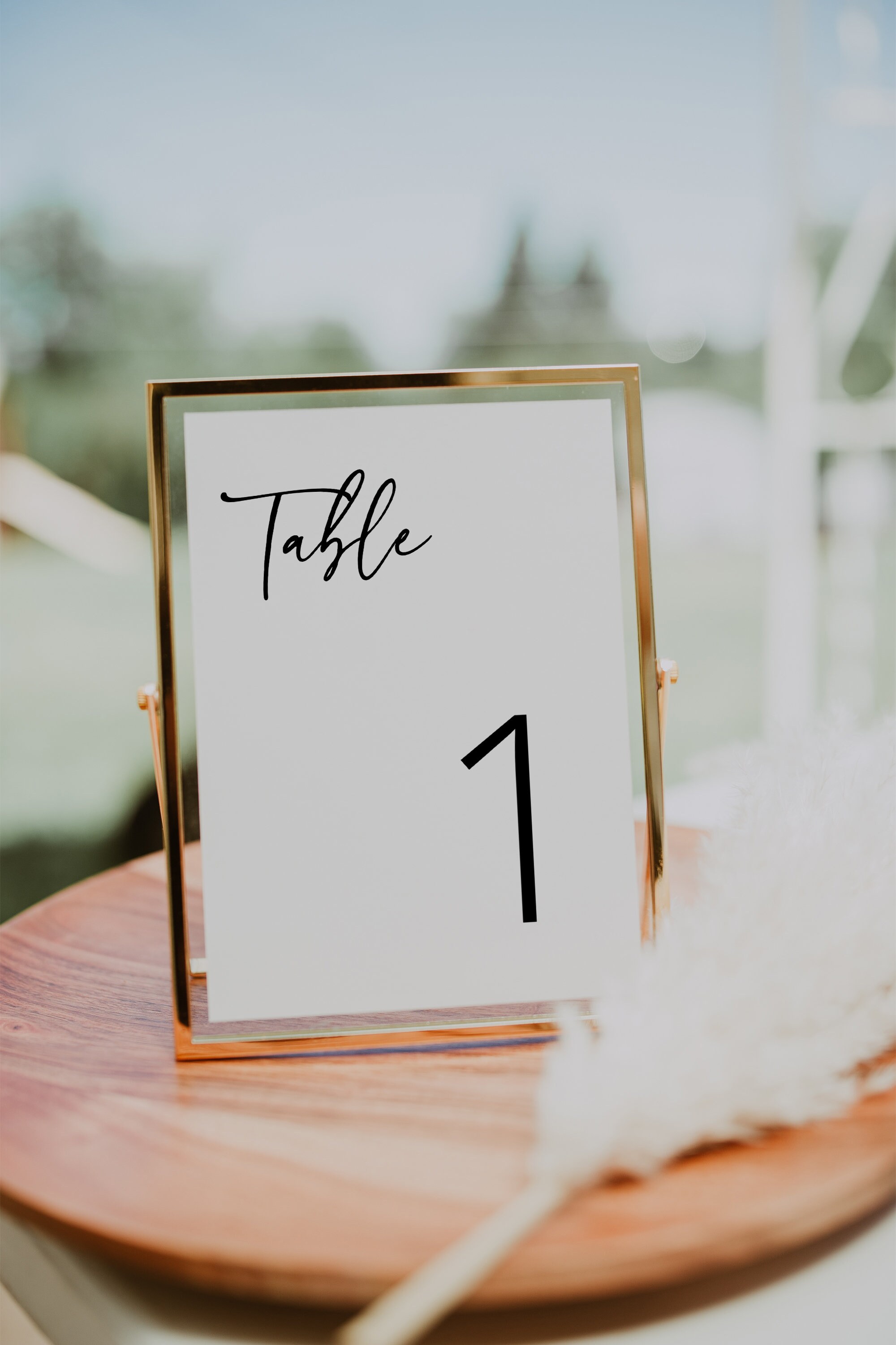 Modern Table Number Card Template Minimal Simple Clean - Etsy