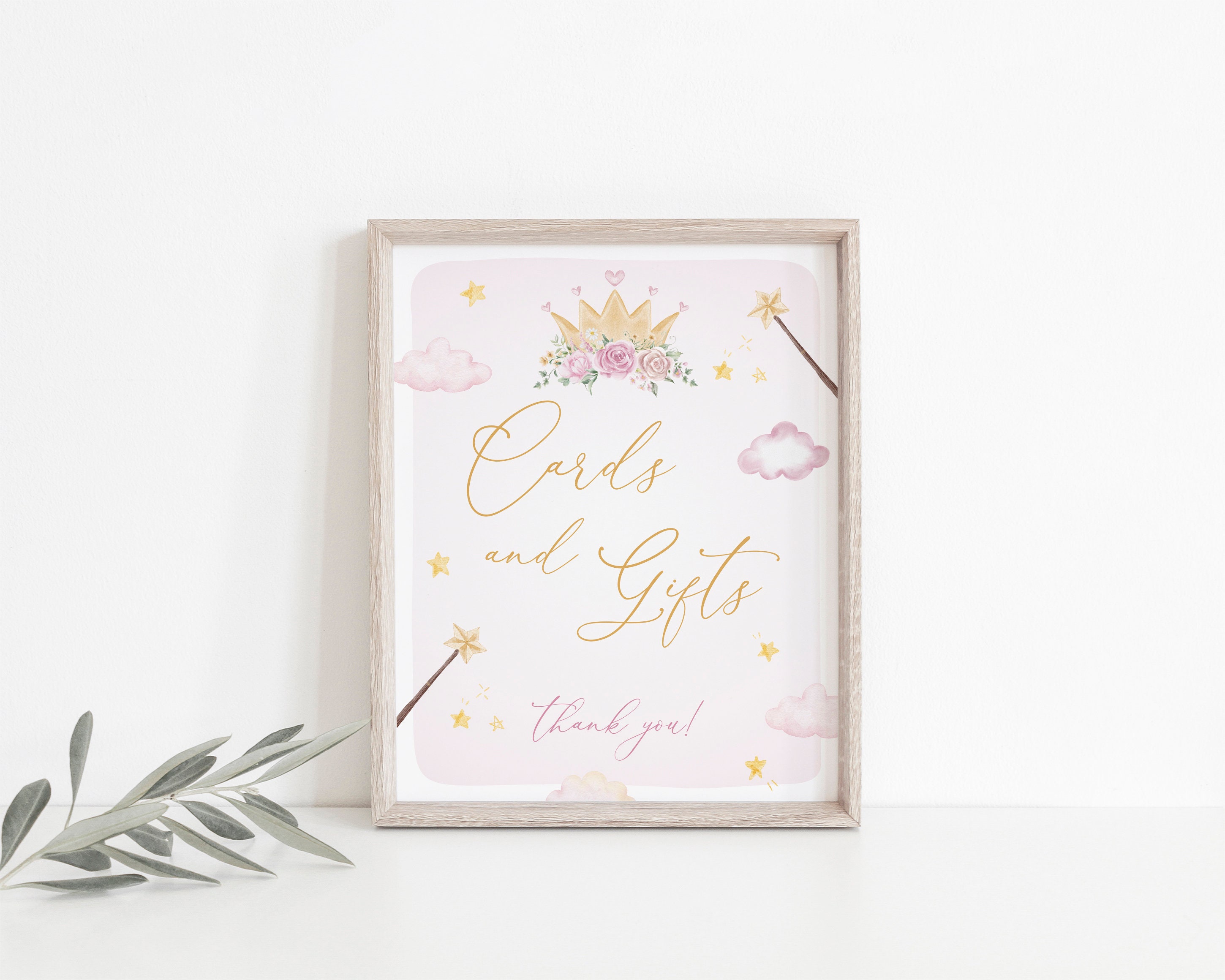 Baby Shower Sign Bundle, Princess Baby Shower, Girl Baby Shower, 5x7 ...