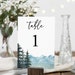 Mountain Table Number Cards Printable Mountain Pine Wedding | Etsy