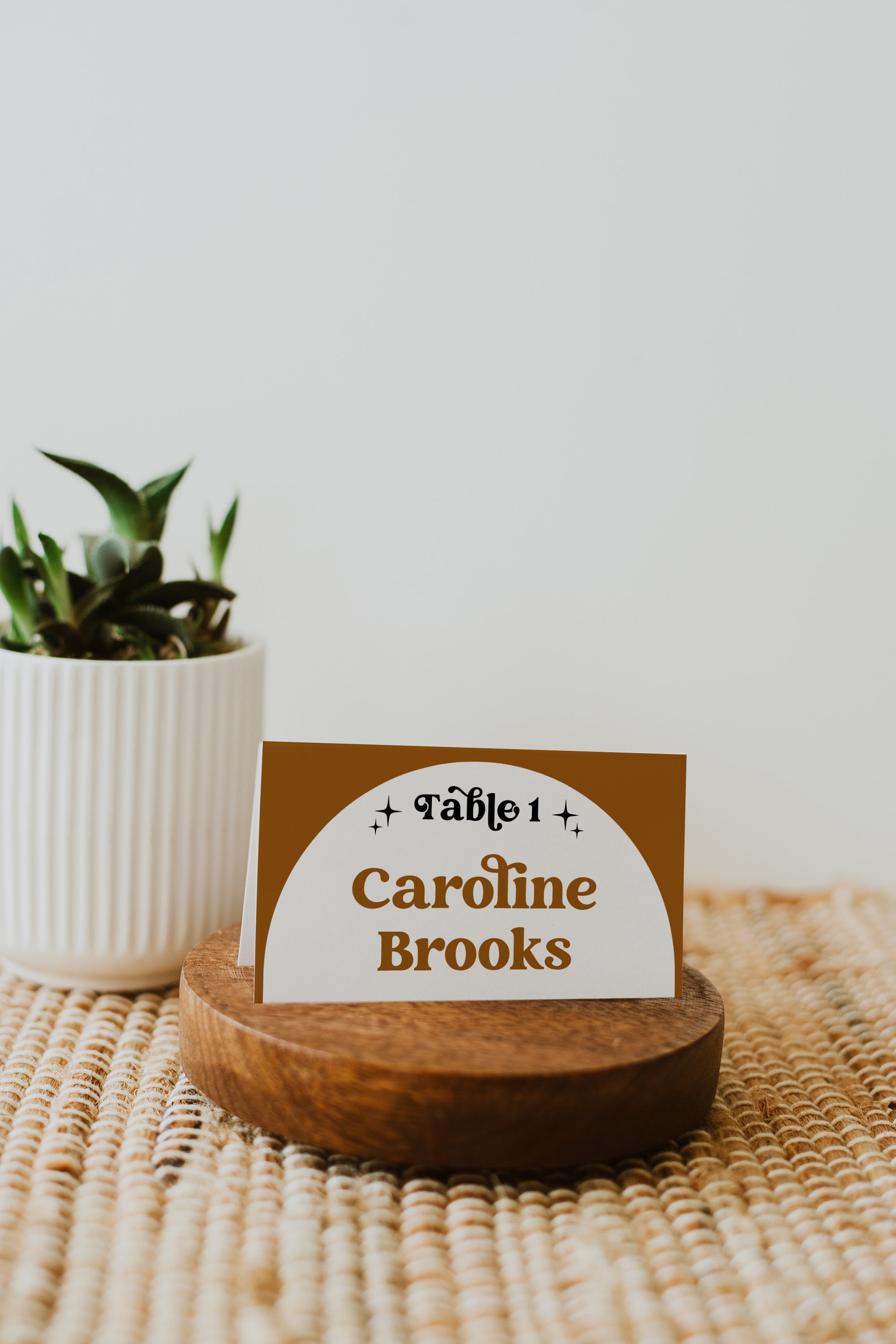 Retro Place Card Template, Printable Place Cards, Retro Wedding ...