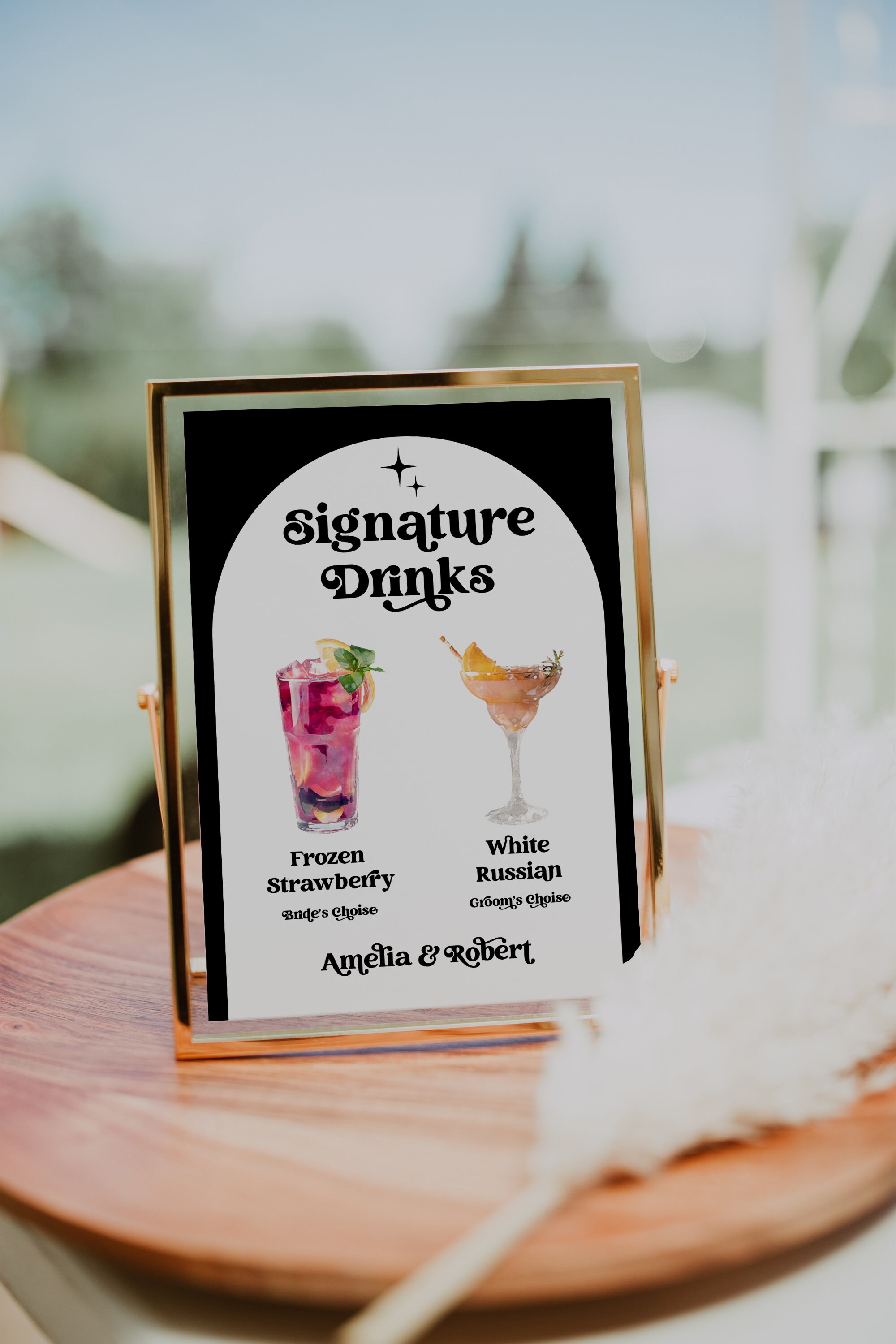 Printable Signature Cocktails Sign Editable Signature - Etsy