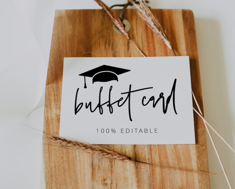 Graduation Food Card Template Food Label Graduation Tent | Etsy