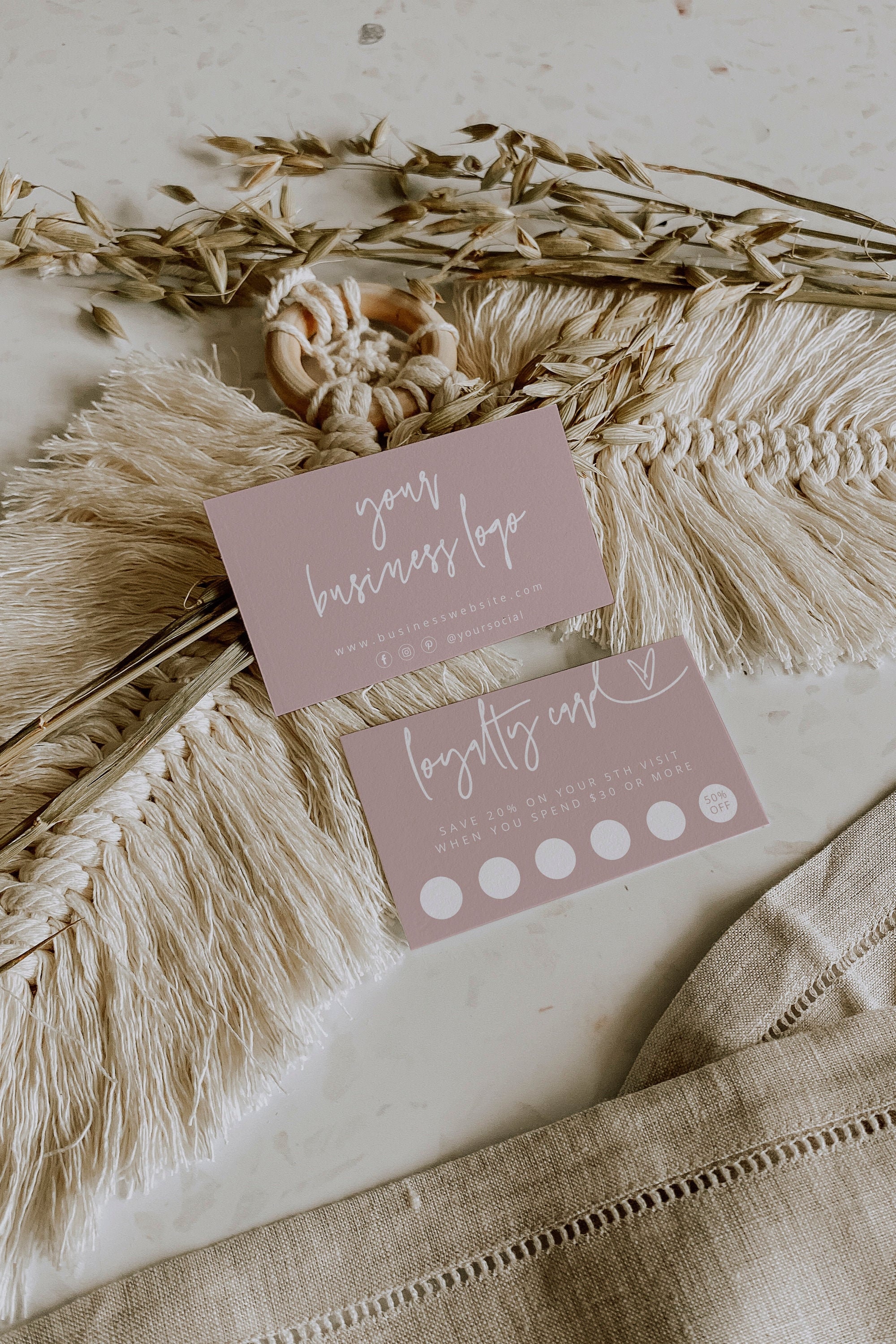 Loyalty Card Template Modern Customer Loyalty Card Rewards | Etsy