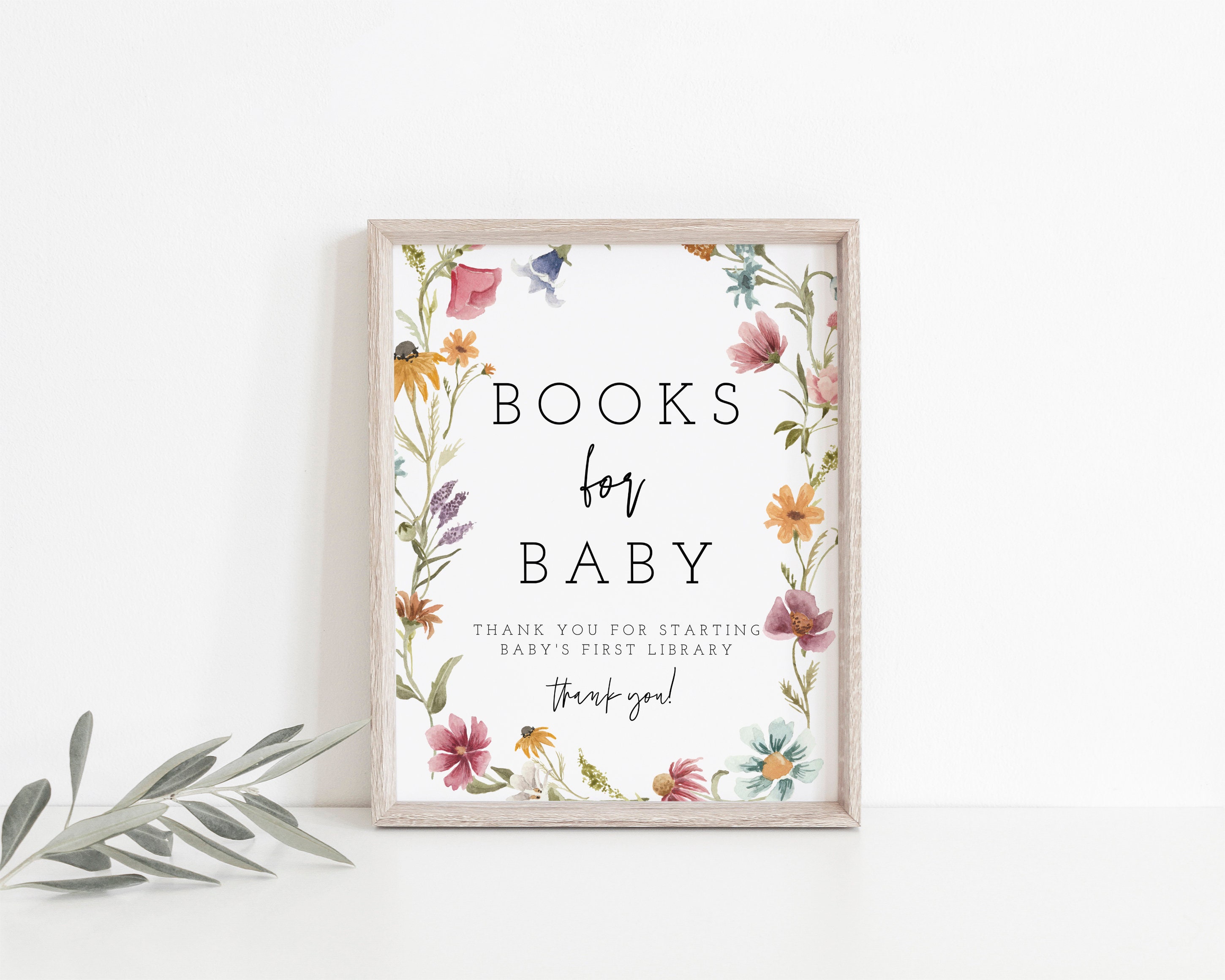Boho Book for Baby Sign, Printable Baby Shower Book for Baby Sign ...