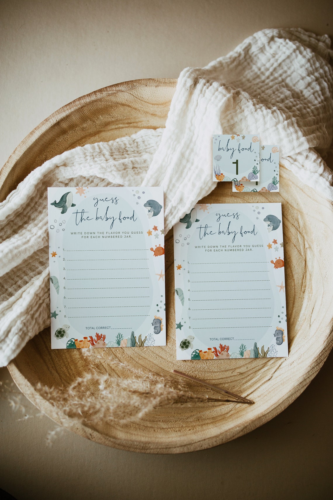 Guess the Baby Food Game, Under the Sea Baby Shower Game, Ocean Baby ...