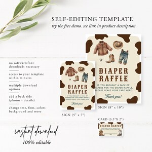 Diaper Raffle Sign Cowboy Baby Shower, Western Baby Shower, Cowboy ...