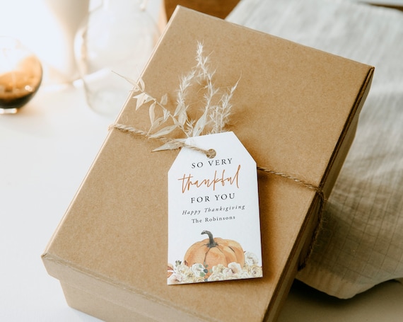 Fall Thankful Gift Tag Printable Thankful Tag Friendsgiving - Etsy