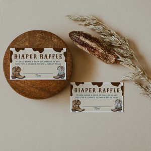 Diaper Raffle Sign Cowboy Baby Shower, Western Baby Shower, Cowboy ...