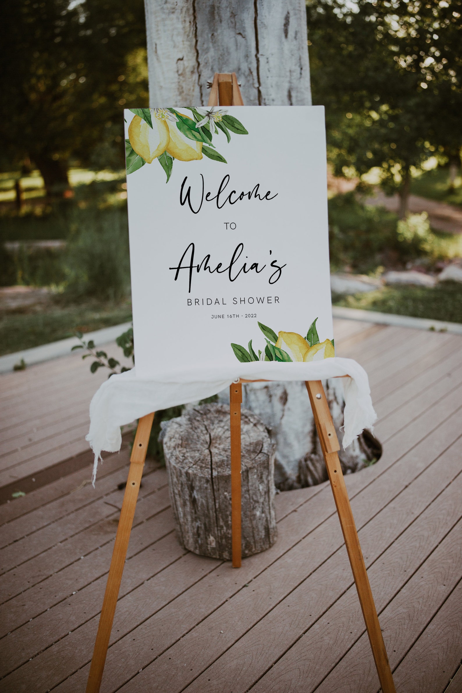 Lemon Welcome Sign Bridal Shower Lemon Wedding Welcome - Etsy