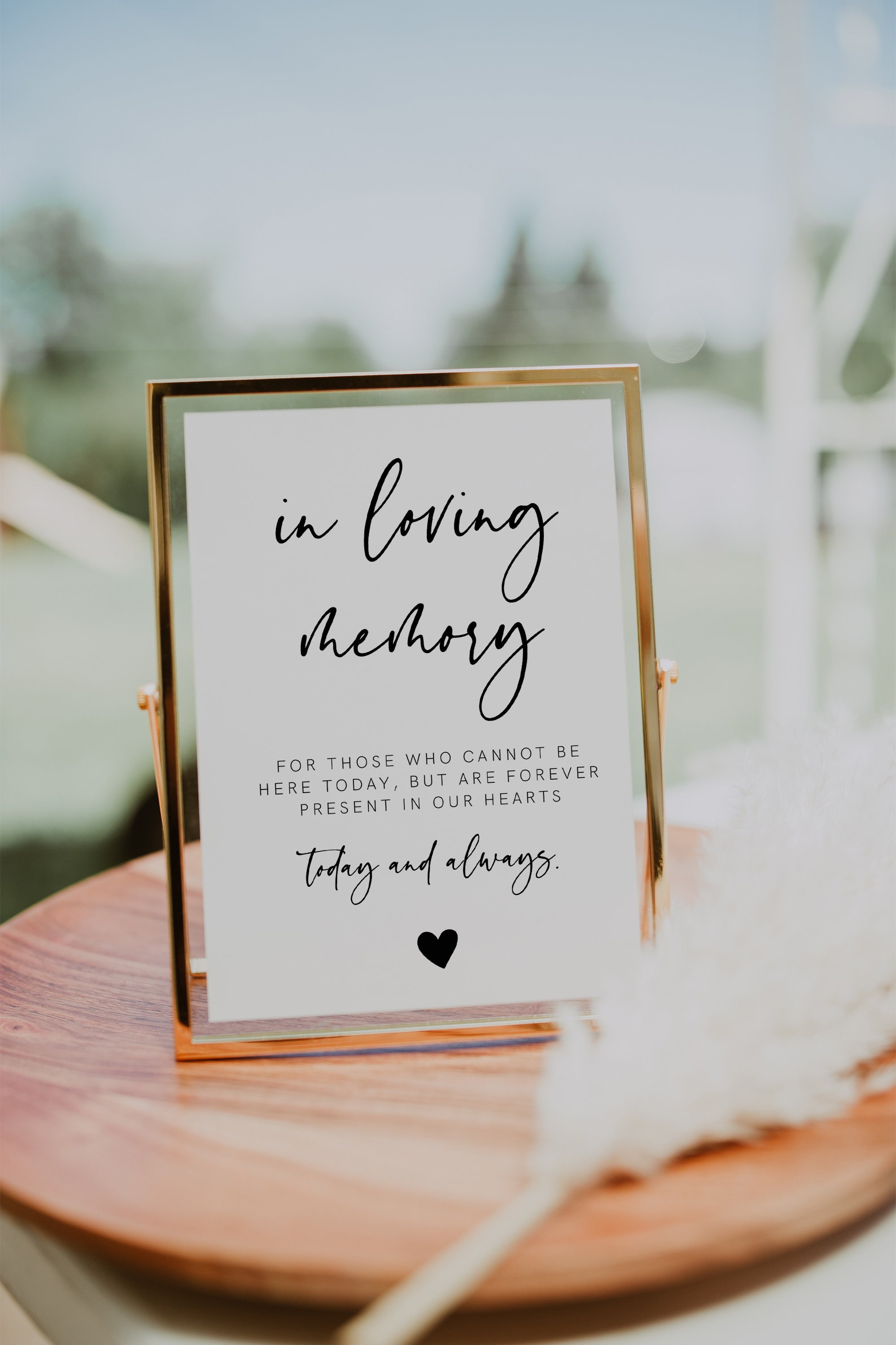 In Loving Memory Sign, Printable in Loving Memory Sign for Wedding ...