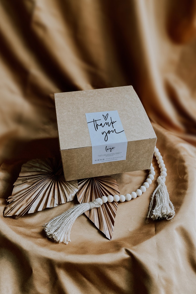 Box Seal Template, Sticker, Modern Packaging Design, Editable Box Label ...