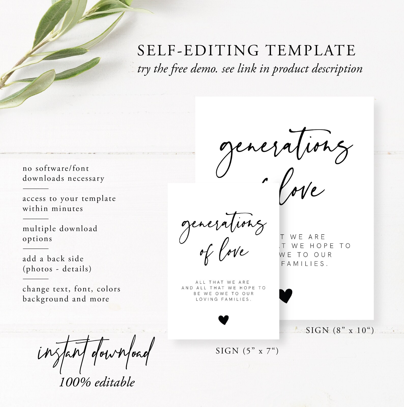 Generations of Love Sign Printable All That We Hope to Be - Etsy