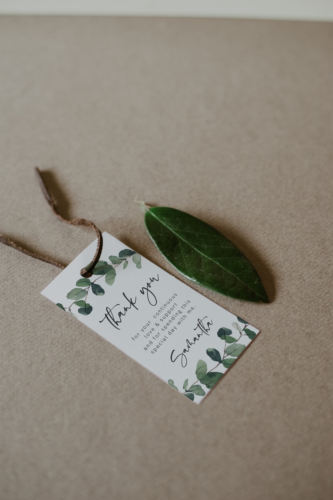 Greenery Favor Tag, Greenery Baby Shower, Eucalyptus, Thank You Favor ...