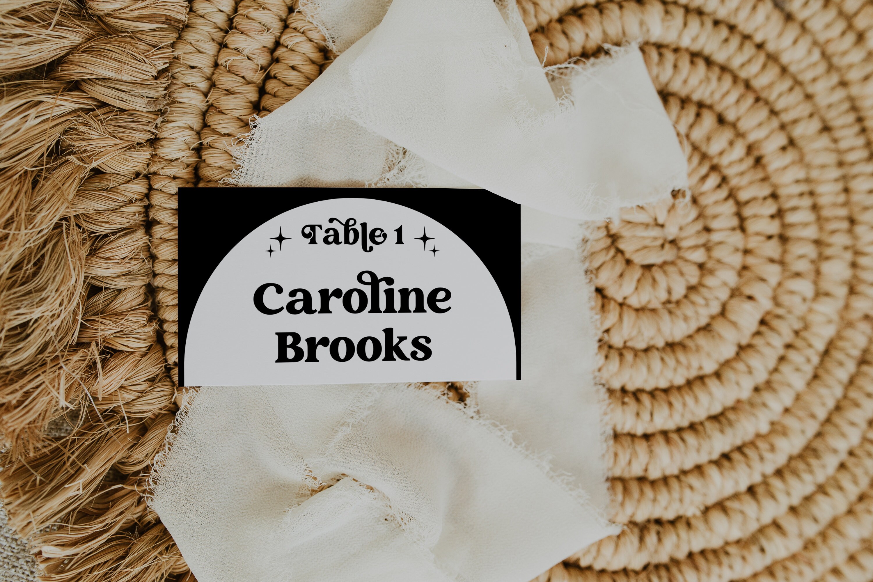 Retro Place Card Template Printable Place Cards Retro | Etsy