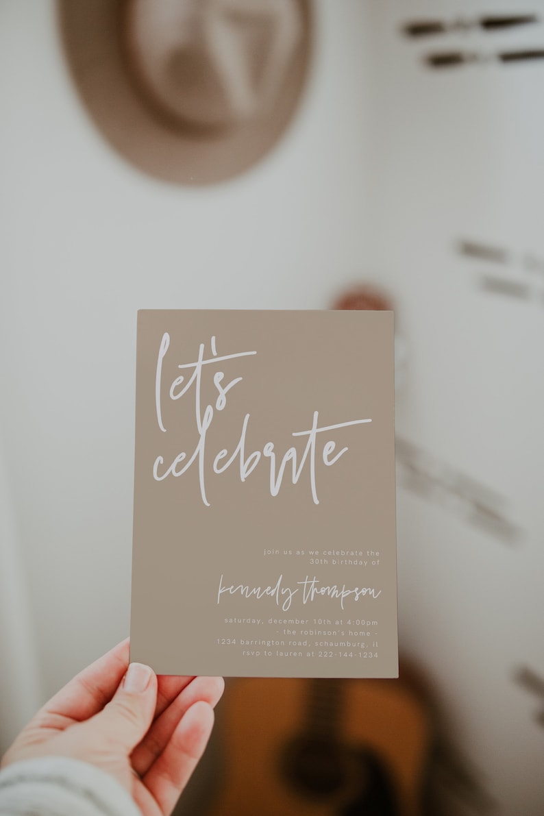 Let's Celebrate Party Invitation Editable Template - Etsy
