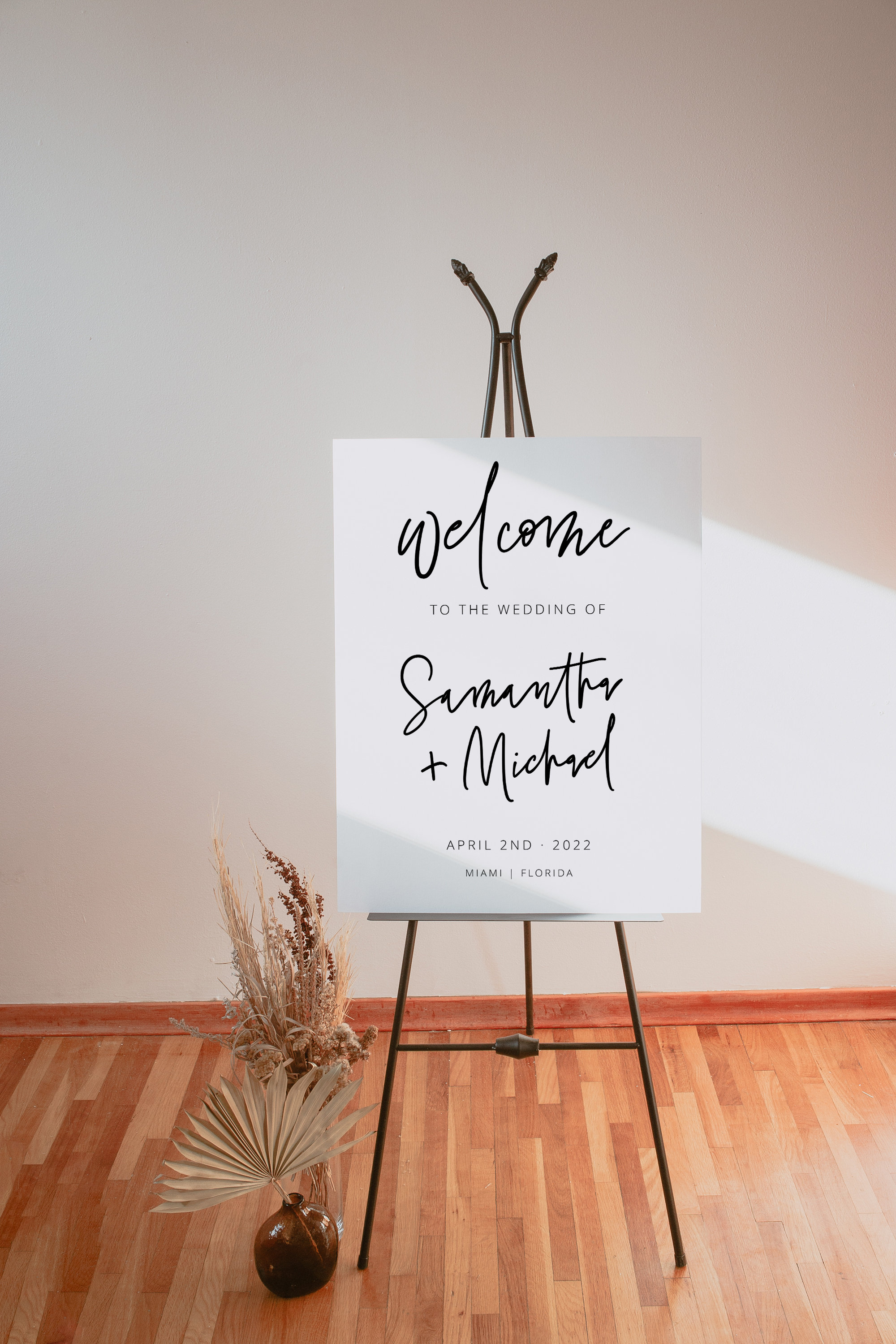 Modern Welcome Sign Template Modern Wedding Printable - Etsy