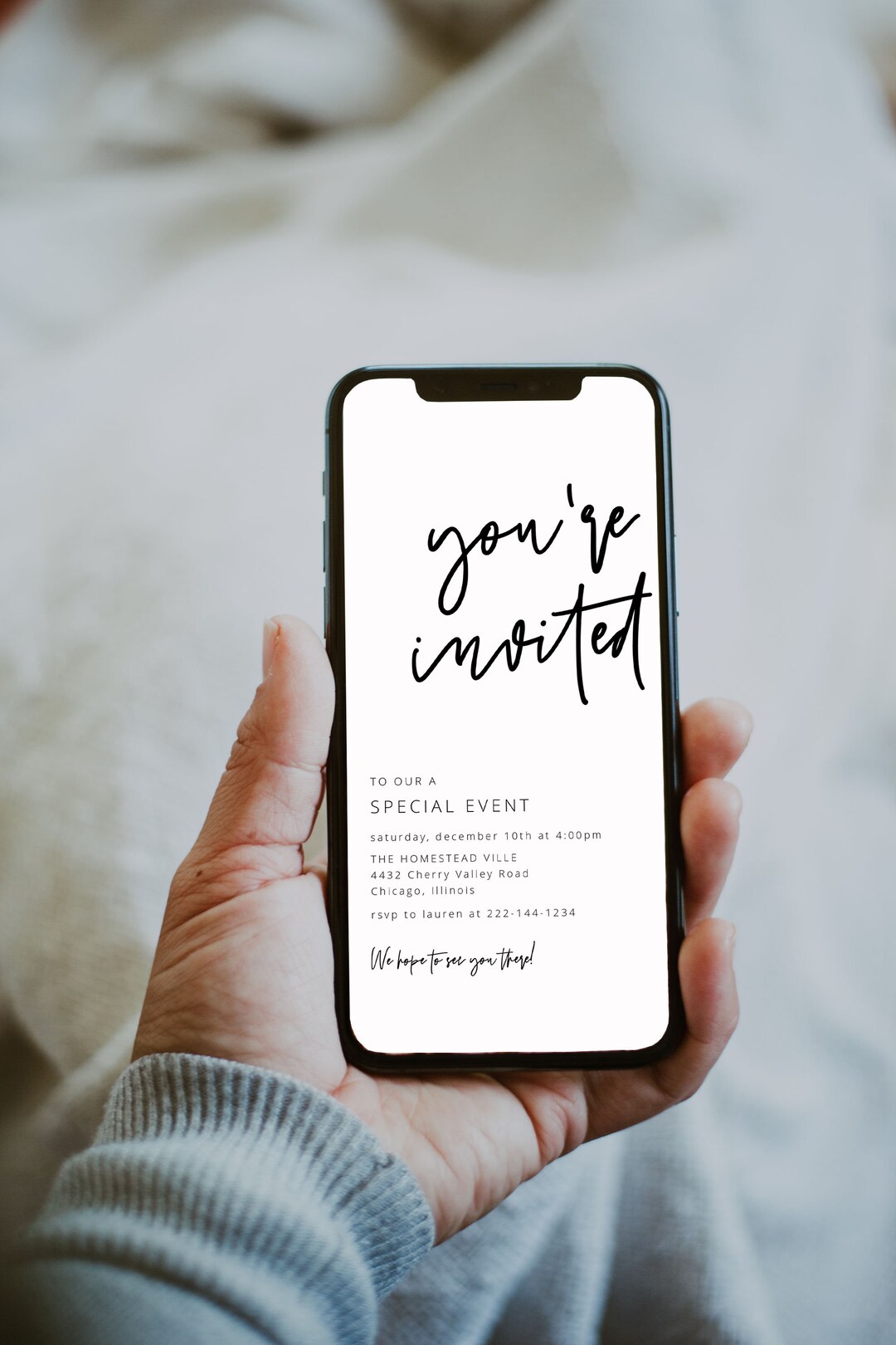 Modern Business Text Message Invitation Template, Electronic ...