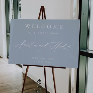 Dusty Blue Wedding Welcome Sign, Dusty Blue Wedding, Printable Wedding ...