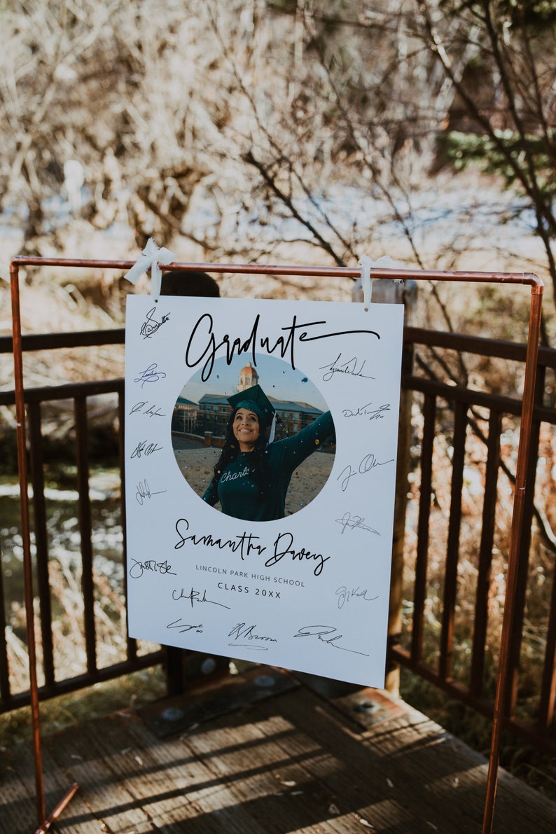 Graduation Signature Board Template Signature Sign Graduate - Etsy