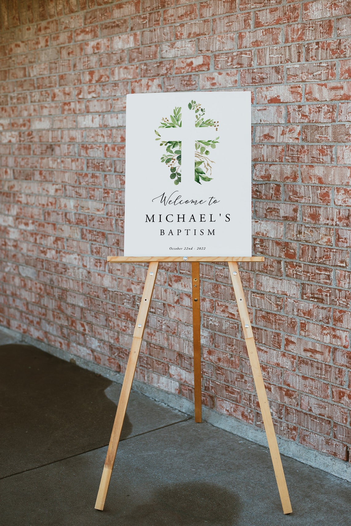 Baptism Welcome Sign Baptism Decorations Greenery - Etsy