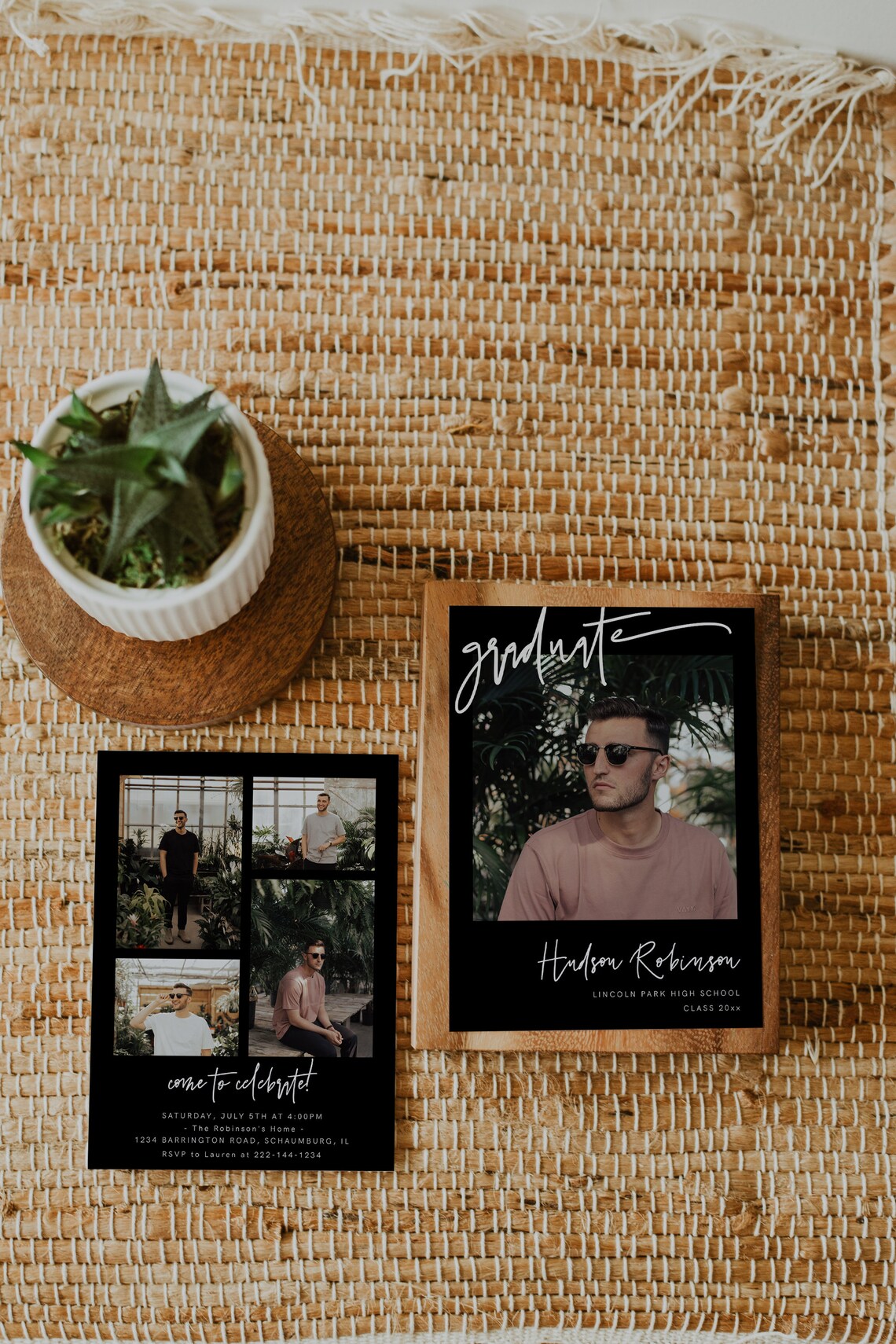 Modern Graduation Invitation Template Simple Graduation - Etsy