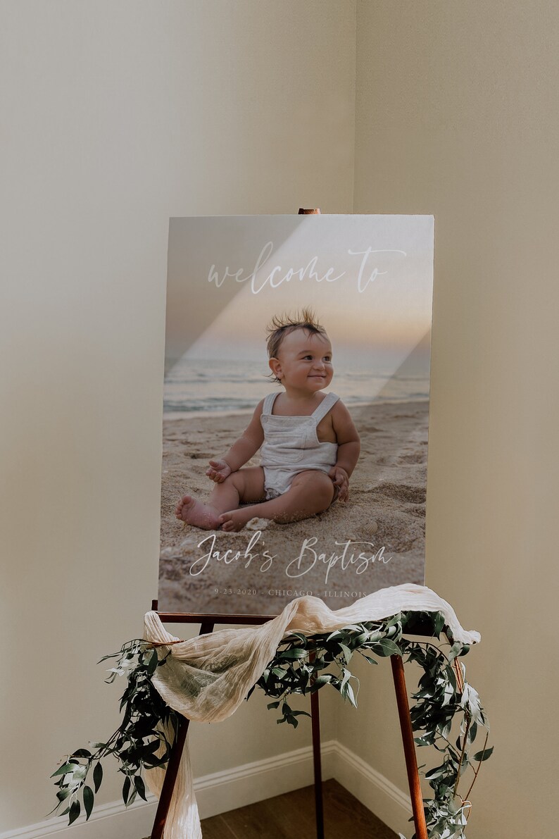 Baptism Welcome Sign Template Photo Baptism Welcome Sign - Etsy