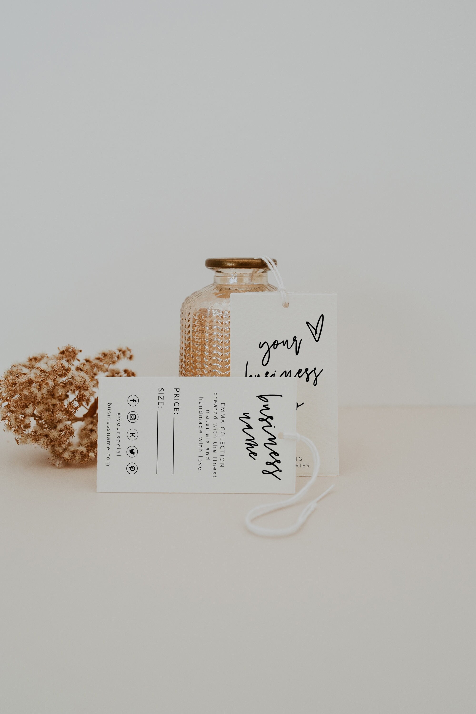 Small Business Hang Tag Template Product Tag Modern Tag - Etsy