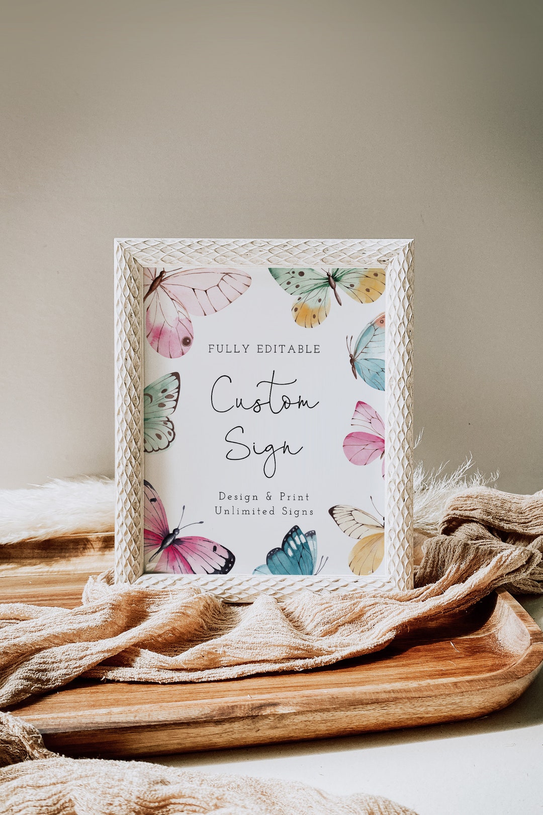 Butterfly Custom Sign, Butterfly Baby Shower, Spring Summer Baby Shower ...