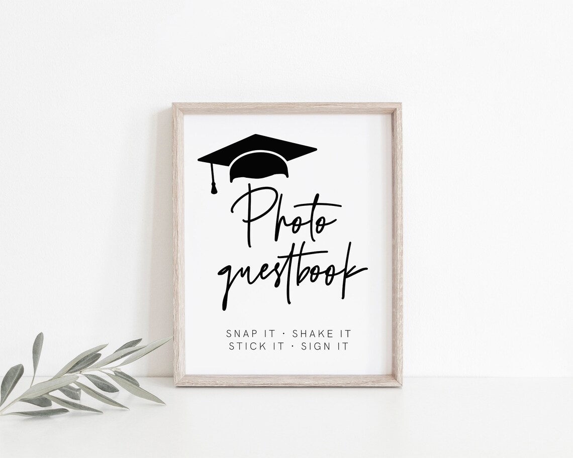 Graduation Photo Guest Book Graduation Guest Book Sign - Etsy