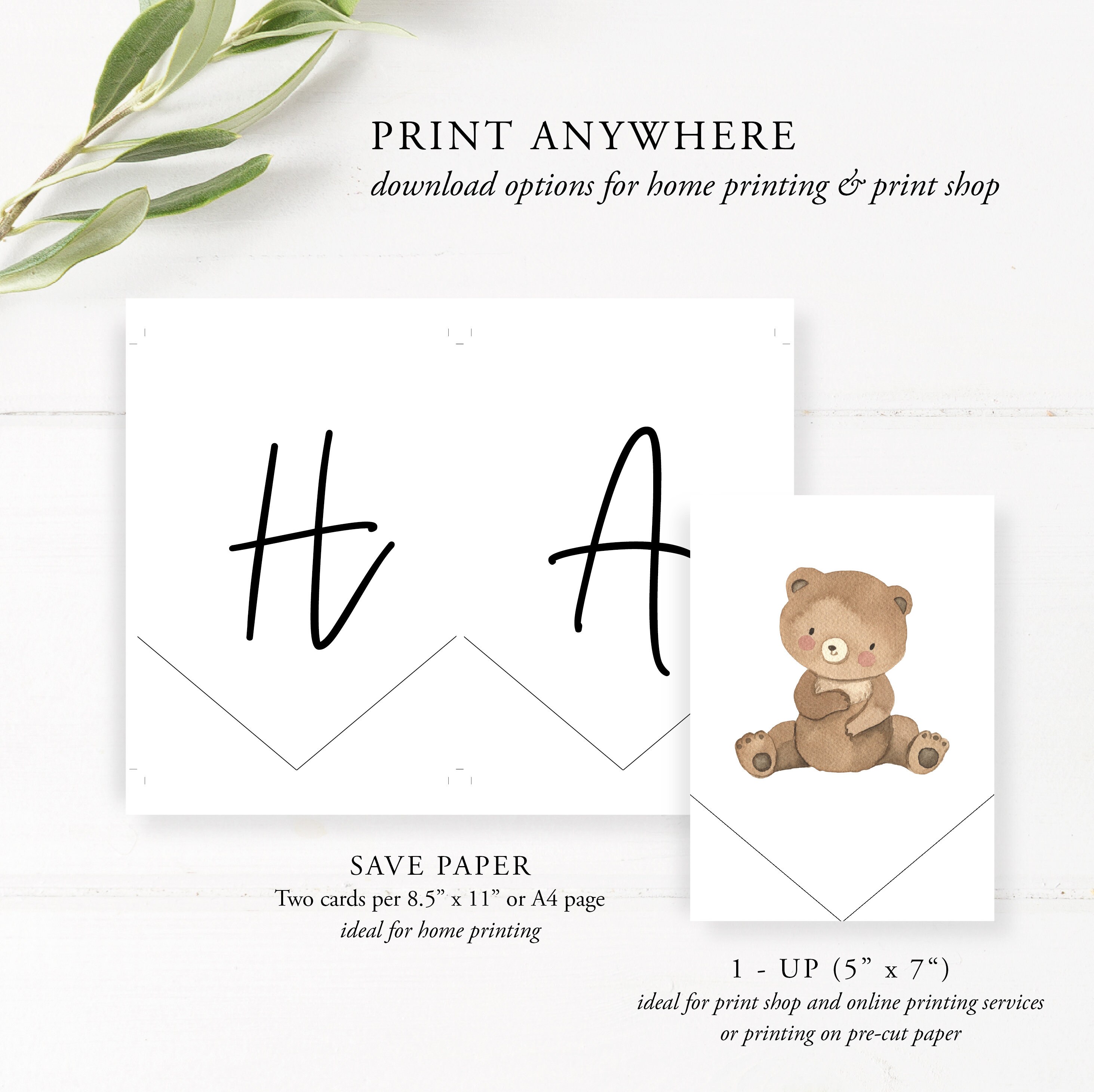Bear Banner Template, Bear Birthday, Custom Banner, Teddy Bear Banner ...
