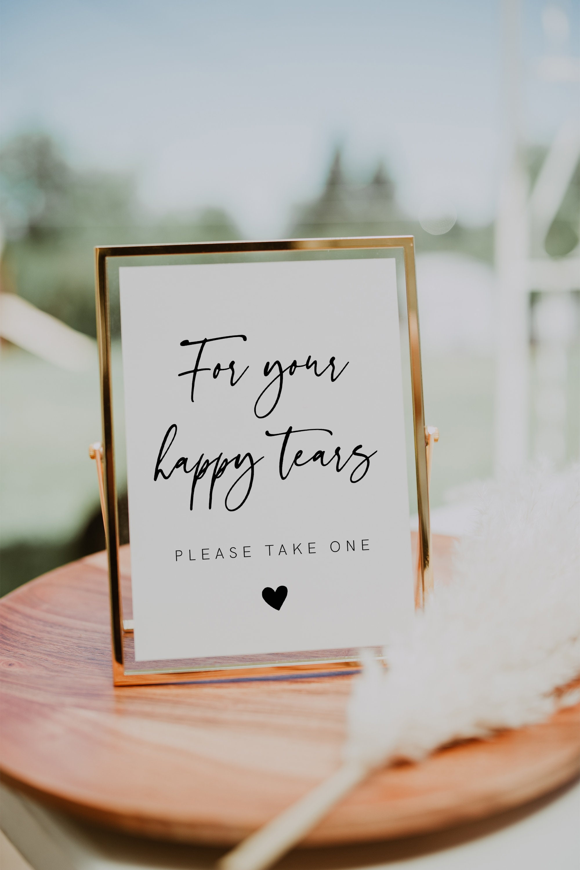 For Your Happy Tears Sign Template Wedding Tissues Sign | Etsy