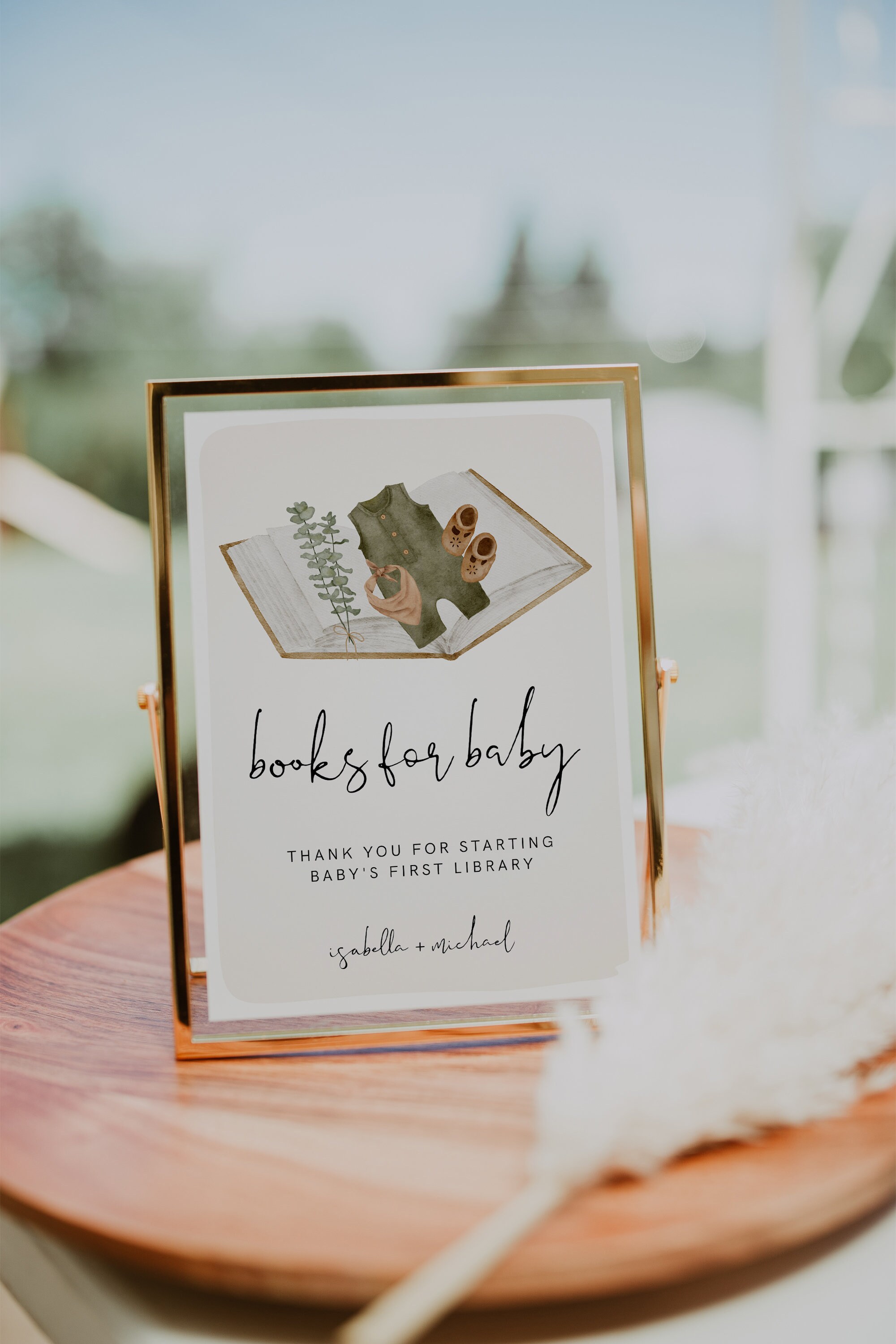 Boho Book for Baby Sign Printable Baby Shower Book for Baby - Etsy