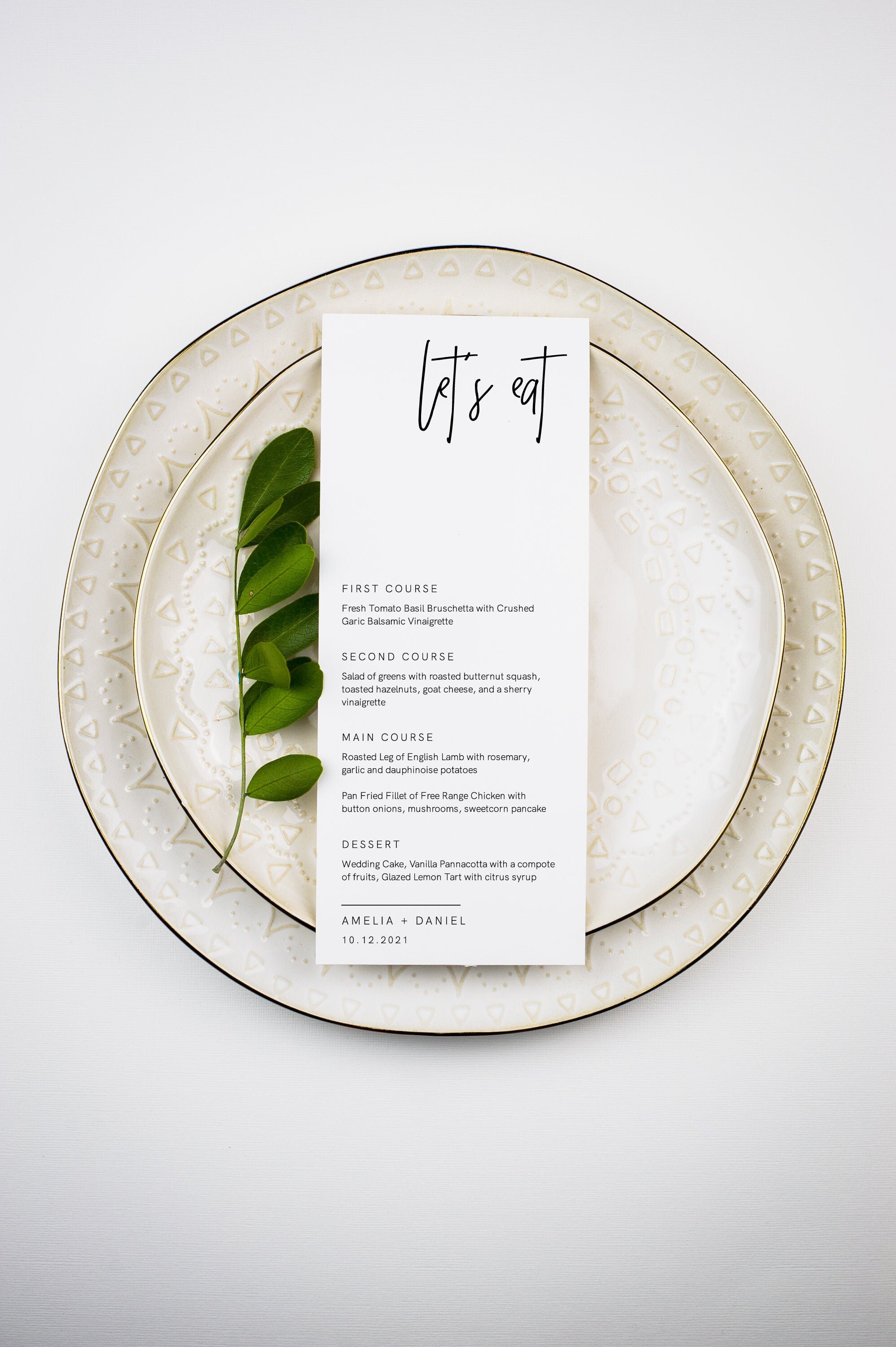 Modern Wedding Menu Template Minimalist Wedding Menu Minimal | Etsy