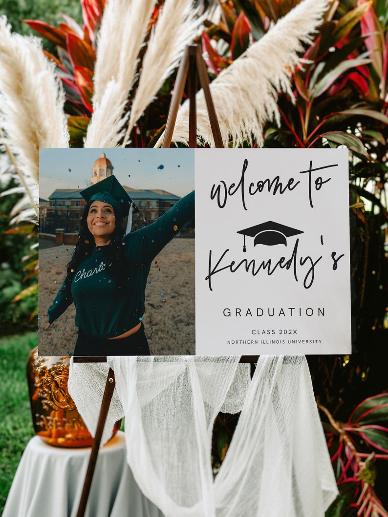 Photo Graduation Welcome Sign Template Graduation Poster - Etsy