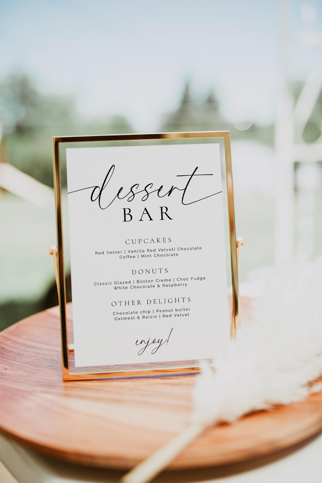 Printable Dessert Bar Sign, Minimalist Wedding Dessert Table Sign ...
