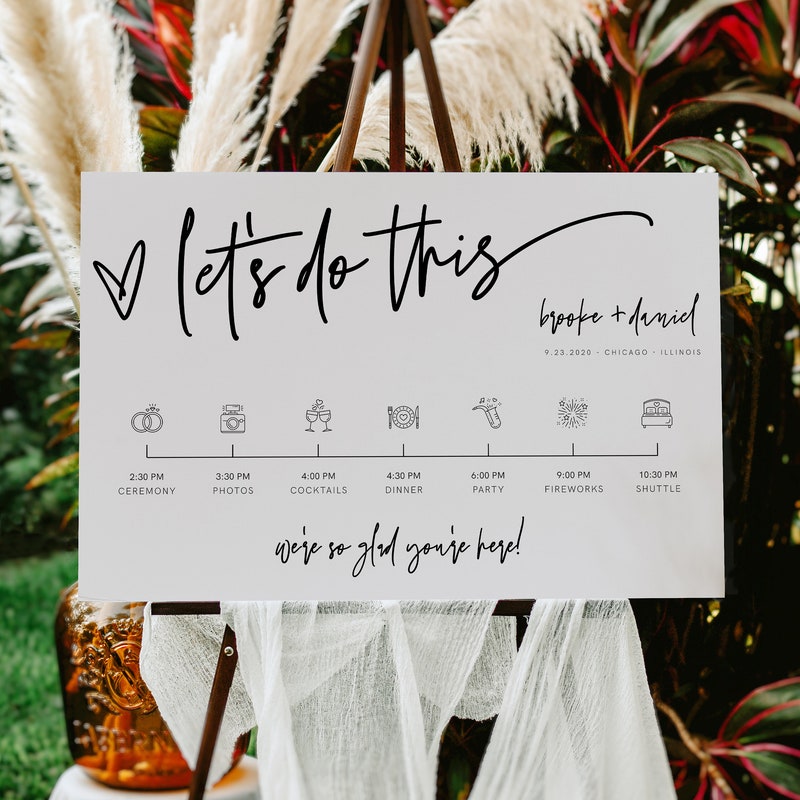 Wedding Timeline Sign - Etsy