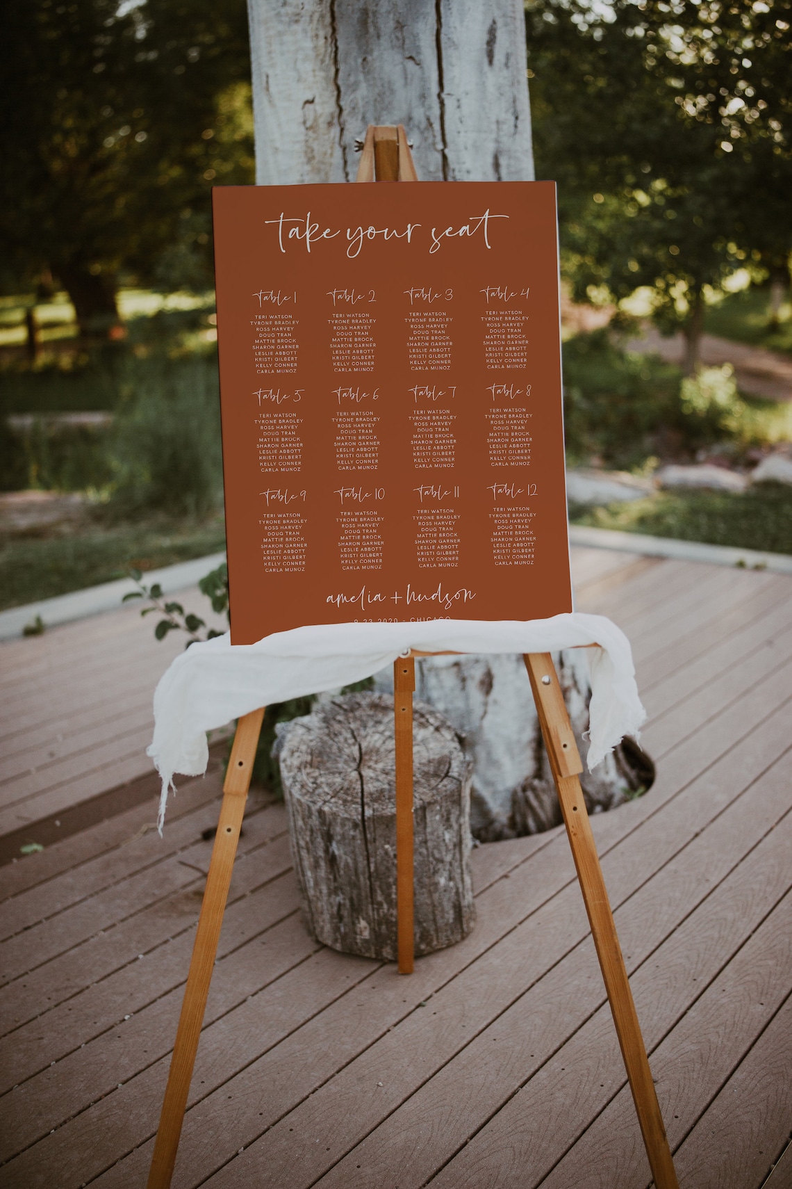 Boho Seating Chart Template, Printable Wedding Seating Sign, Terracotta ...