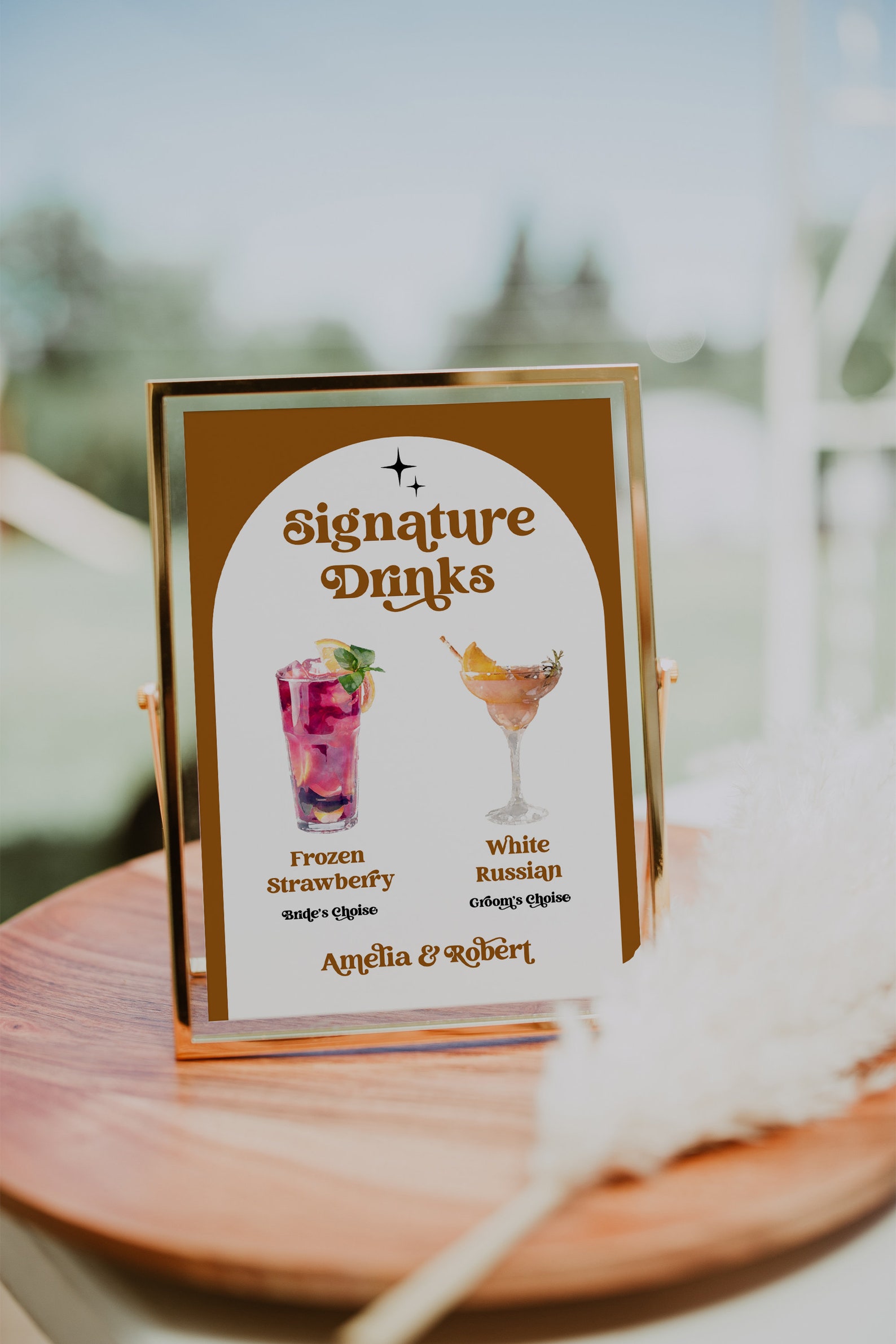 Printable Signature Cocktails Sign Editable Signature - Etsy