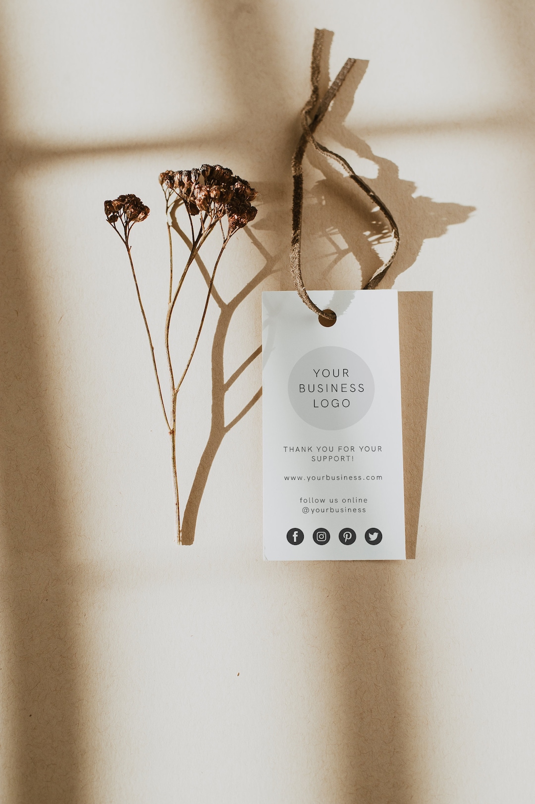 Small Business Tag, Minimalist Tag, Product Tag Template, Printable ...