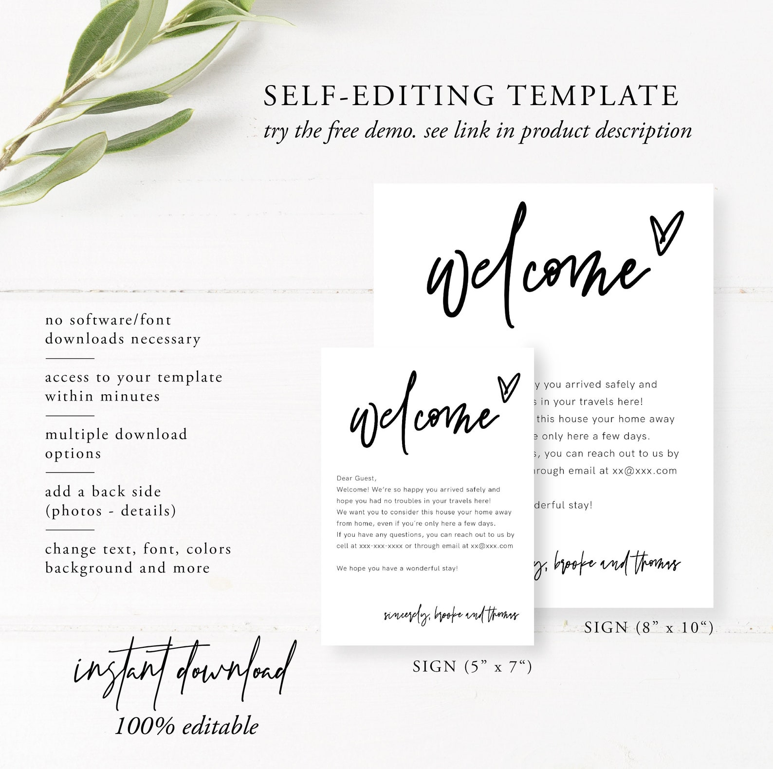 Welcome Note Template Airbnb Welcome Note Welcome to Our - Etsy