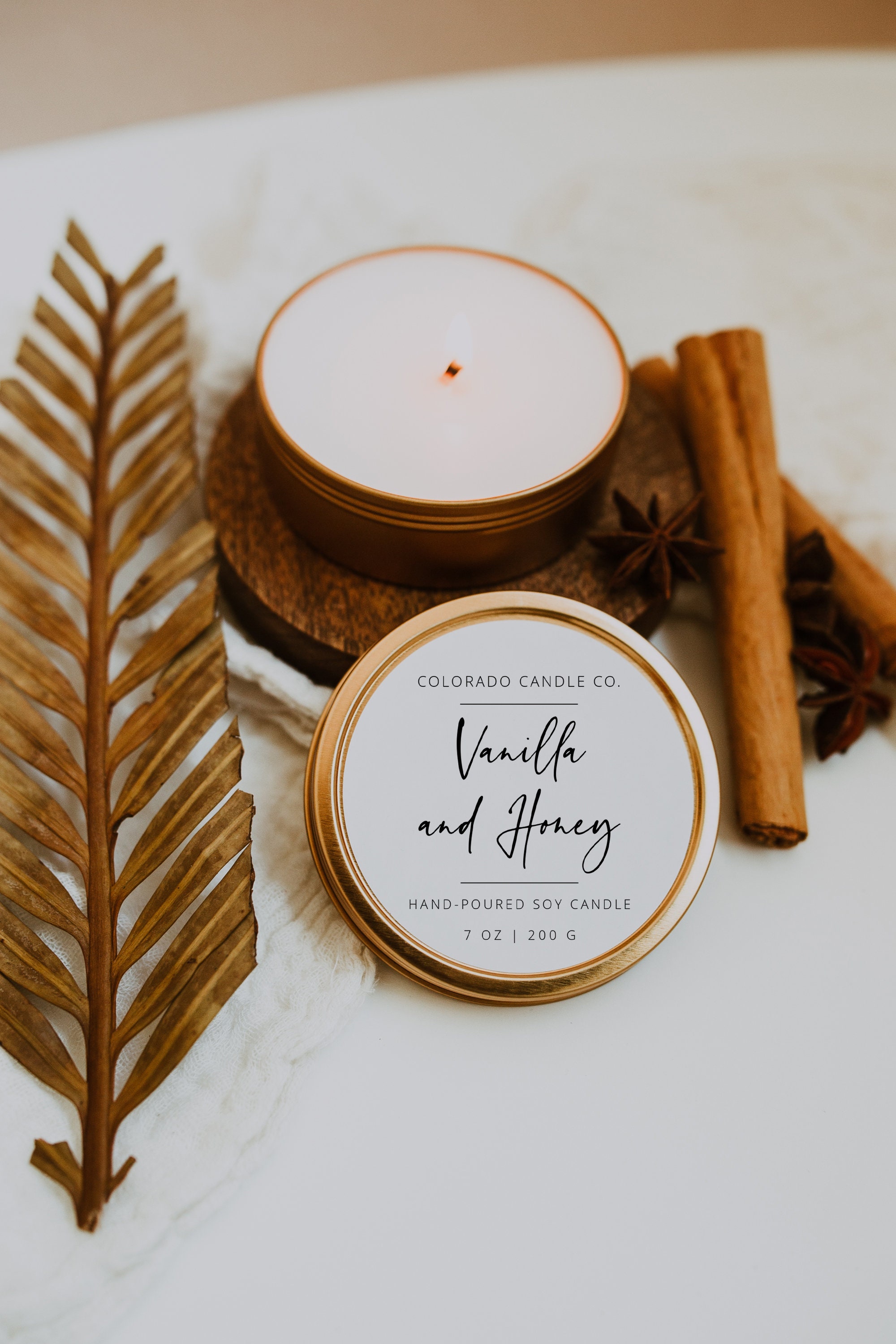 Modern Candle Tin Labels Template Editable Product Diy Etsy